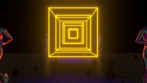 Abstract Running Vj Night Background Loop Stock Footage Video (100% ...