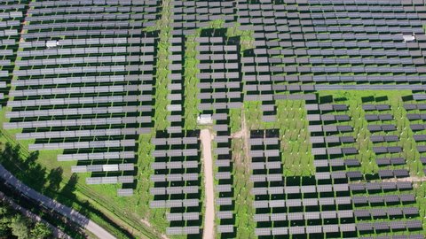 Top View Aerial View Solar Panel Stock Footage Video (100% Royalty-free ...