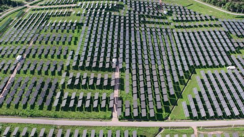Top View Aerial View Solar Panel Stock Footage Video (100% Royalty-free ...