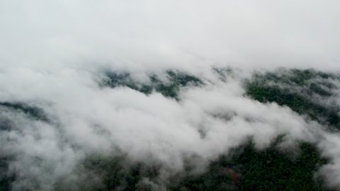 Top View Morning Mist Viewpoint Layers Stock Footage Video (100% ...