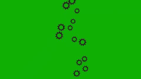 Falling Gears Motion Graphics Green Screen Stock Footage Video (100% ...