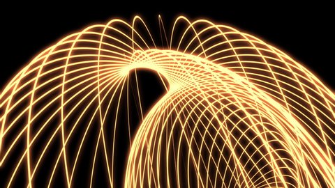 3d Streamline Yellow Vj Loop Animation Stock Footage Video (100% ...