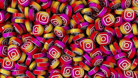 4k Animation Alpha Channel Instagram Icon Stock Footage Video (100% ...