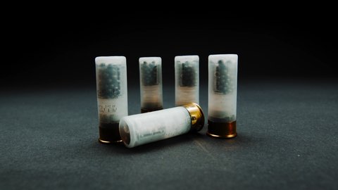 Closeup Shotgun Shell Smoke Against Dark Stock Footage Video (100% ...