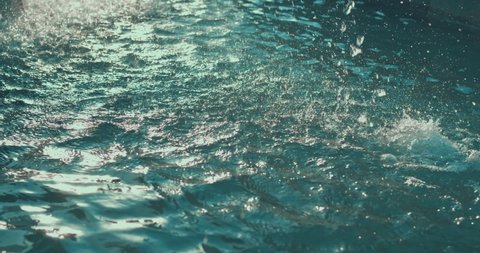 Water Surface Texture Water Drops Ripples Stock Footage Video (100% ...