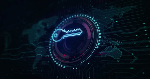 Cyber Security Password Safety Key Symbol Stock Footage Video (100% ...