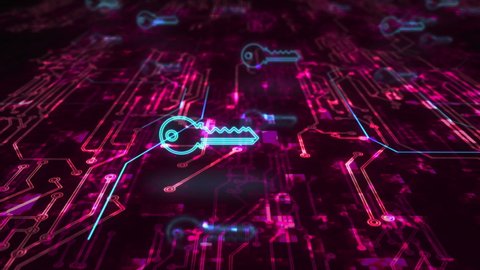 Cyber Security Password Safety Key Symbol Stock Footage Video (100% ...
