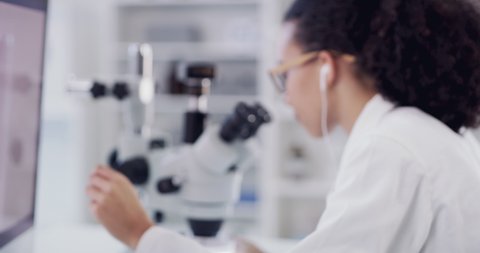 Lab Microscope Medical Doctor Research Innovation Stock Footage Video ...