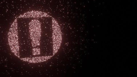 Presentation Slide Exclamation Round Animated Icon Stock Footage Video ...