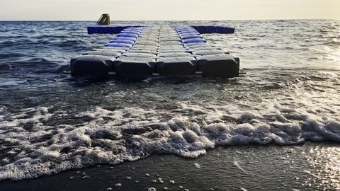 Floating Pontoon Swim Beach Stock Footage Video (100% Royalty-free ...