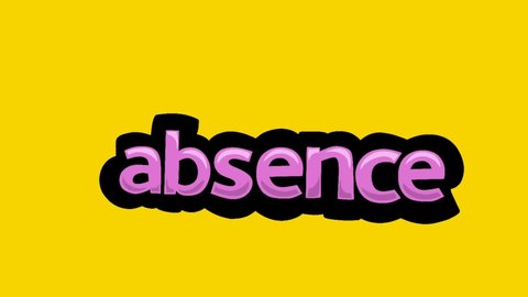 Yellow Screen Animation Video Written Absence Stock Footage Video (100% ...