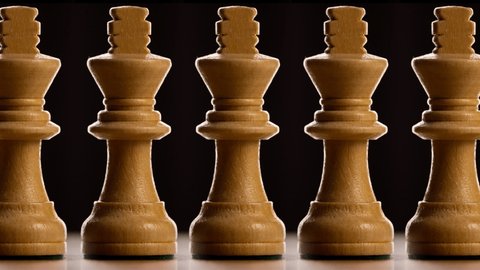 Close Individual Chess Pieces Against Black Stock Footage Video (100% ...