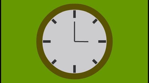 2d Wall Clock Animated Video Wall Stock Footage Video (100% Royalty ...