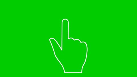Animated White Symbol Hand Forefinger Index Stock Footage Video (100% ...