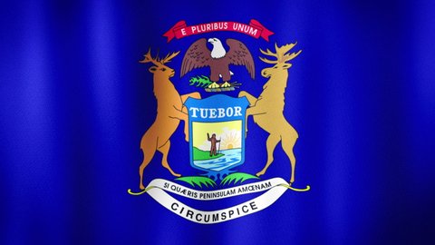 4k National Animated Sign Michigan Animated Stock Footage Video (100% ...