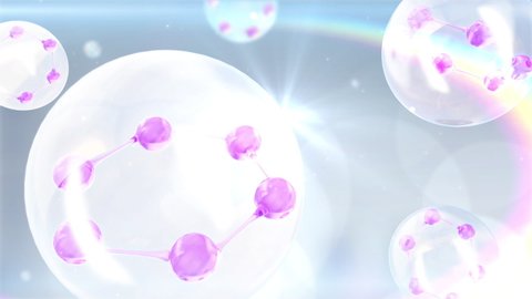 3d Animation Molecule Macro Atom Cell Stock Footage Video (100% Royalty ...