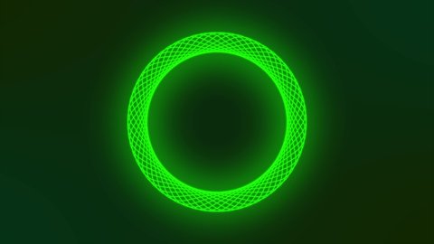 Animated Rotating Circular Element Green Color Stock Footage Video (100 ...