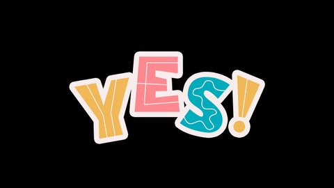 Animated Positive Exclamations Cool Great Wow Stock Footage Video (100% ...