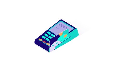 Terminal Animation Cartoon Terminal Credit Card Stock Footage Video ...