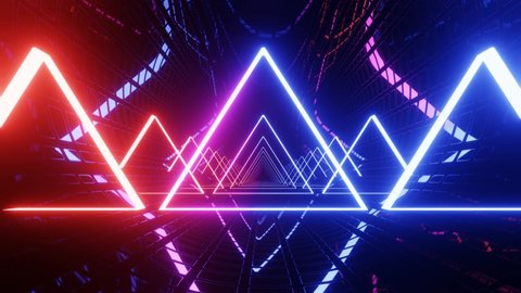 Hitech Neon Scifi Tunel Trendy Neon Stock Footage Video (100% Royalty ...