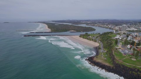 Tweed River Mouth Letitia Beach Point Stock Footage Video (100% Royalty ...
