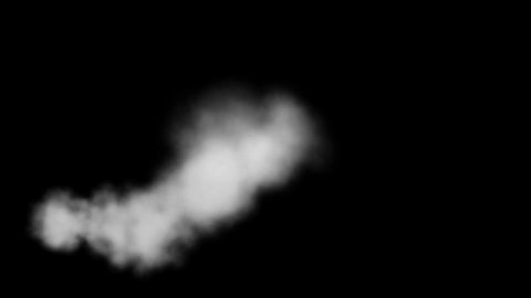 Isolated White Smoke Blowing Effect Left Stock Footage Video (100% ...