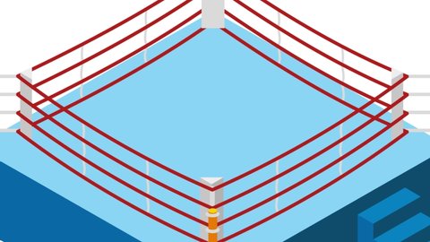 Two Boxers Animation Fighting On Ring Stock Footage Video (100% Royalty ...