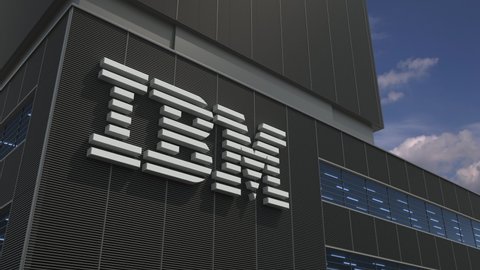 Ibm Logo On Modern Building Editorial Stock Footage Video (100% Royalty ...