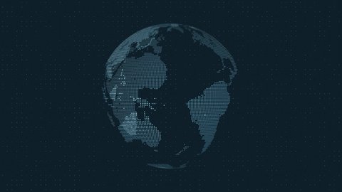 Digital World Map Globe Dot Faded Stock Footage Video (100% Royalty ...