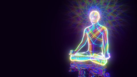 Looped 3d Animation Nadi Energy Channels Stock Footage Video (100% ...