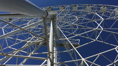 Huge Ferris Wheel Moves Smoothly Deep Stock Footage Video (100% Royalty ...