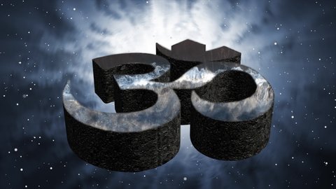 3d Beautiful Aum Symbol Ocean Effect Stock Footage Video (100% Royalty ...