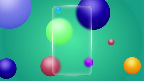 Glassmorphism Trendy Rounded Rectangle Shape Motion Stock Footage Video ...