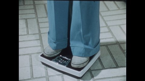 1970s Feet On Scale Step Off Stock Footage Video (100% Royalty-free ...