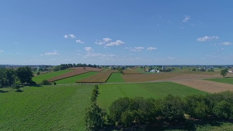 Aerial View Corn Alfalfa Fields Amish Stock Footage Video (100% Royalty-free) 1094119907 ...