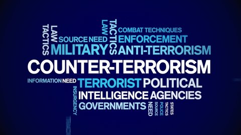 Counterterrorism Animated Tag Word Cloudtext Design Stock Footage Video ...