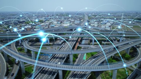 Modern Highways Communication Network Stock Footage Video (100% Royalty ...