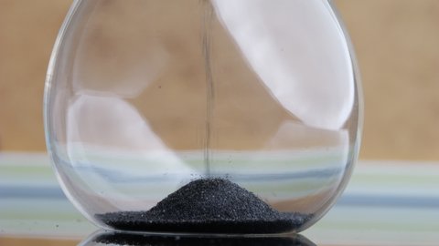 Grains Black Sand Quartz Falling Glass Stock Footage Video (100% ...