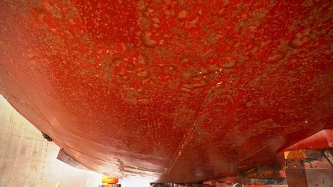 Dirty Ships Hull Below Ships Bottom Stock Footage Video (100% Royalty ...