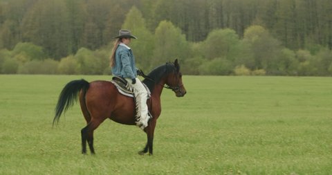 Horse Running Sport Woman Jockey Riding Stock Footage Video (100% ...