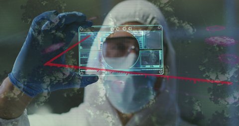 Animation Diagram Virus Cells Digital Interface Stock Footage Video ...