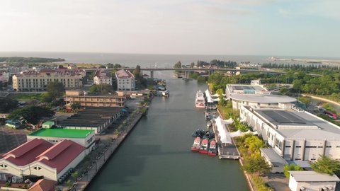 Aerial View Malacca Drone Malaysia Melaka Stock Footage Video (100% ...