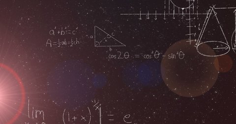 Animation Mathematical Equations Appearing On Moving Stock Footage ...