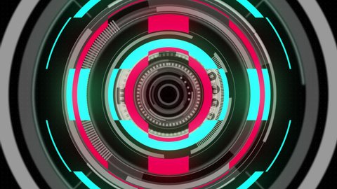 Animation Scopes Scanning Colourful Shapes Flickering Stock Footage ...