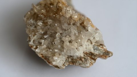 Rotation Stone Encrusted Small Transparent Crystals Stock Footage Video ...