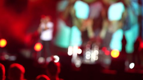 Concert Crowd Stage Hall Led Concert Stock Footage Video (100% Royalty ...