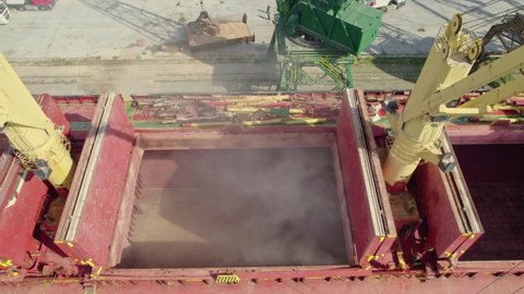 Loading Dry Cargo Ship Wheat By Stock Footage Video (100% Royalty-free) 1094193401 | Shutterstock