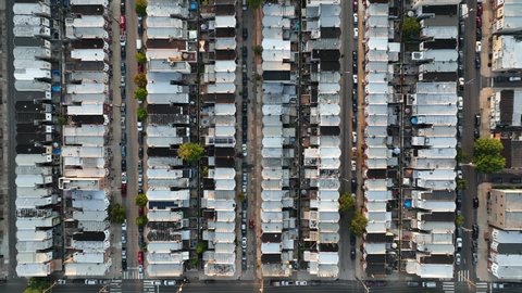 City Urban Housing Top Down Aerial Stock Footage Video (100% Royalty ...