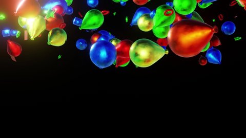 Falling Balloons Animationanimation Colorful Balloons Flying Stock Footage Video (100% Royalty ...