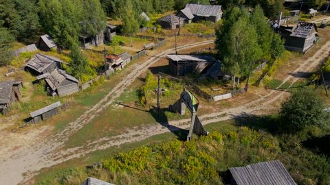 Authentic Abandoned Belarusian Village Houses Built Stock Footage Video (100% Royalty-free ...